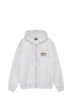 StÜssy DNA Zip Up Hoodie Ash Heather