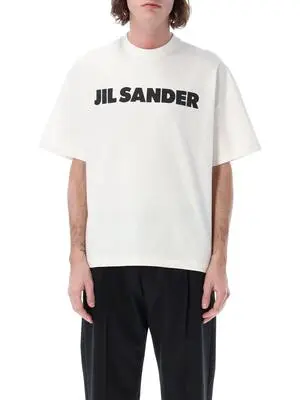 JIL SANDER Graphic-print Cotton T-shirt - Porcelain
