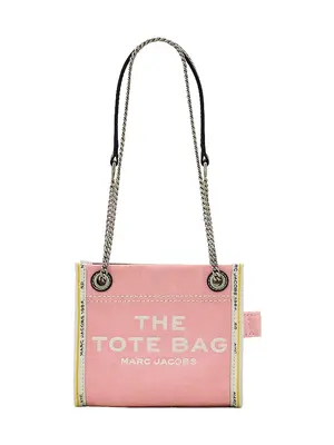 Marc Jacobs Denim Chain Crossbody Tote Bag - Ribbon Pink