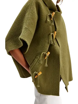 Free People Free People Toggle Poncho Olive