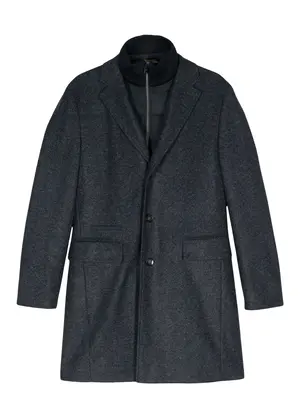 HUGO BOSS BOSS Herringbone Layered Coat