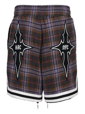 HACULLA. Plaid Basketball Shorts - Black