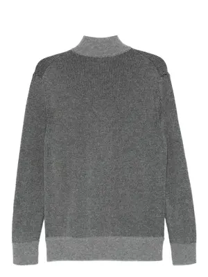 LARDINI Ribbed Knit Cardigan - Grey