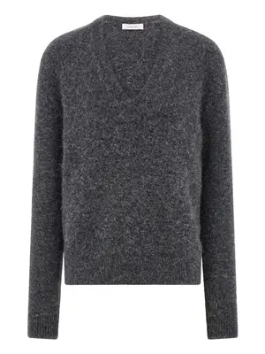 FERRAGAMO V-neck Jumper - Grey