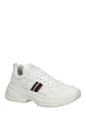Tommy Hilfiger Leather Sneakers - White