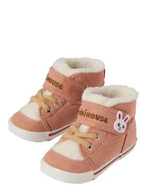 MIKI HOUSE Corduroy Usako Boots - Pink