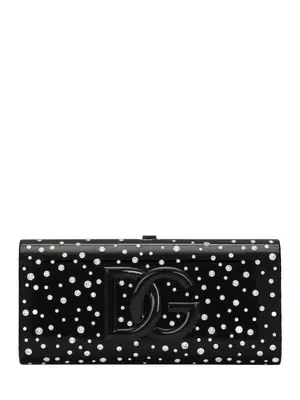 Dolce & Gabbana Crystal Embellished Clutch - Black