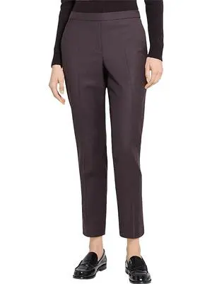 Theory Sleek Flannel Treeca Pull On Pant - Cacao