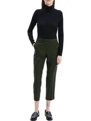 Theory Theory Sleek Flannel Treeca Pull On Pant Hunter Green Melange