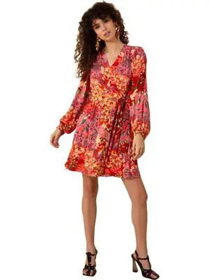 Hale Bob Maren Wrap Dress - Pink