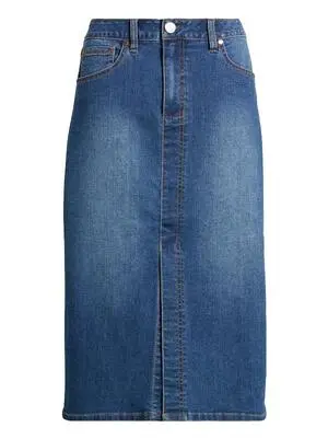 1822 DENIM 1822 Denim Front Slit Midi Skirt