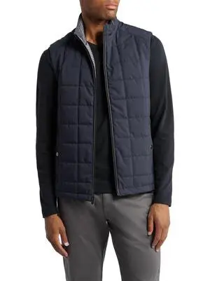 Johnston & Murphy Box Quilt Vest - Navy