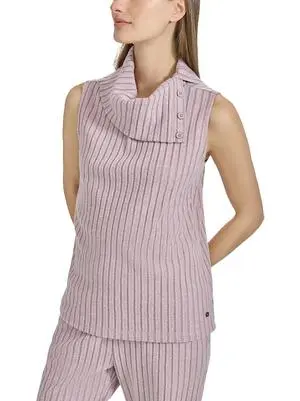 Marc New York Heather Rib Vest - Elderberry