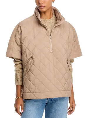 Echo Quilted Poncho Camel