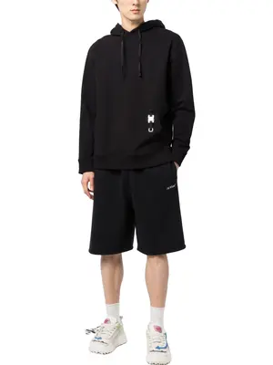 Off-White Diag Cotton Track Shorts - Black