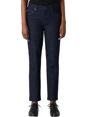 Eileen Fisher High Waist Ankle Slim Jeans - Dpind