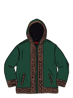 Supreme Woven Hooded Jacket - Green