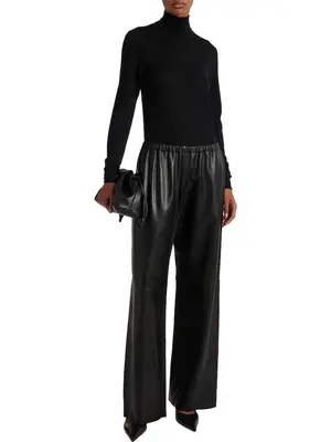 Nour Hammour Olan Leather Pants - Black