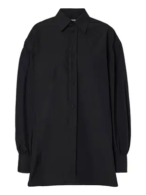 PLAN C Plan C Oversized Crêpe Shirt