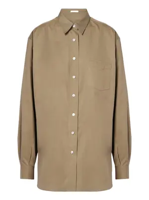 THE ROW Sveva Silk Shirt - Beige