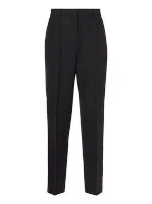 TOTEME Low-rise Straight Trousers - Black