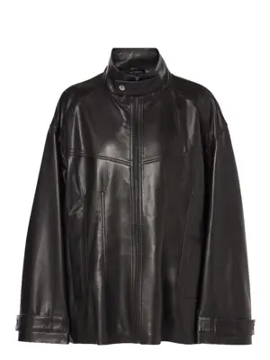 Nour Hammour-Nour Hammour Rue Leather Biker Jacket
