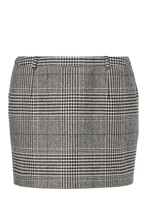 Dolce & Gabbana Prince Of Wales Check Mini Skirt - Black