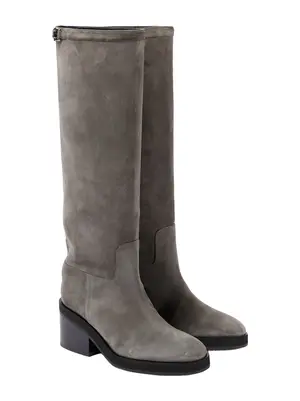 JIMMY CHOO Yasmin 70 Suede Knee-high Boots - Grey