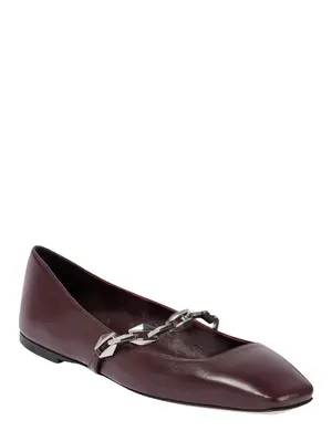 JIMMY CHOO Diamond Tilda Leather Ballet Flats