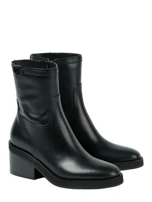 JIMMY CHOO Yasmin 70 Leather Ankle Boots - Black
