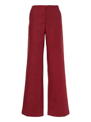 Faithfull The Brand Lulea Wide-leg Pants - Red