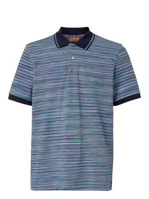 Missoni Striped Cotton Polo Shirt - Multicoloured
