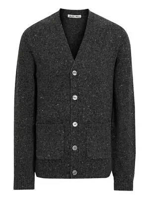 ALEX MILL Hockney Donegal Merino Wool-blend Cardigan - Charcoal