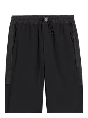 Y3 Wool-blend Drawstring Shorts - Black