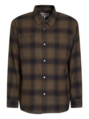 FRAME Checked Cottonflannel Shirt - Taupe