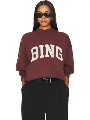 ANINE BING Bradie Bing Sweatshirt - Deep Burgundy