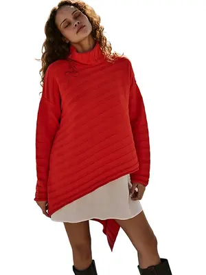 Free People Versa Sweater Tunic - Persimmon