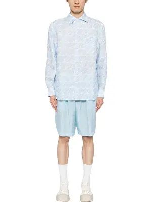 Marni Straight-leg Bermuda Shorts - Blue
