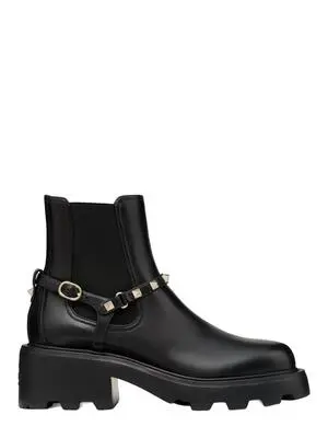 Valentino Garavani 55mm Rockstud Beatle Boots - Black
