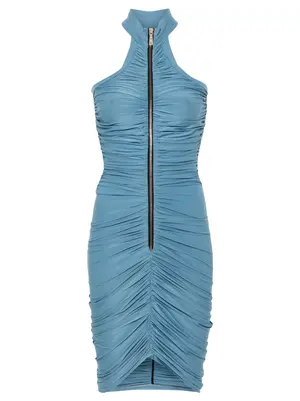 MITILIANE COUTURE Draped Midi Dress - Blue