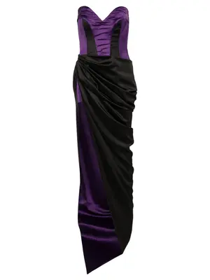 MITILIANE COUTURE Asymmetric Maxi Dress - Purple