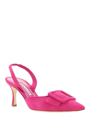 Manolo Blahnik 70mm Maysli Pumps Pink