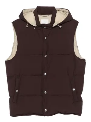Eleventy Hooded Gilet Purple