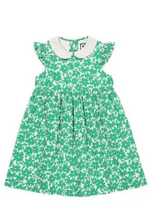 Busy Bees Riley Peter Pan Collar Dress - Green Poppy