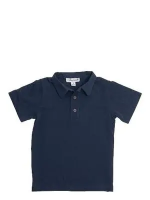 Busy Bees Short Sleeve Polo - Navy Knit