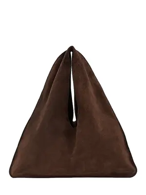 THE ROW The Row Small Bindle Suede Bag Espresso Ans