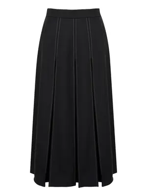 Ports 1961 Cut-out Midi Skirt - Black