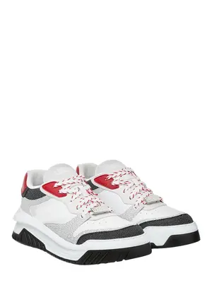 Versace Odissea Leather Sneakers - White