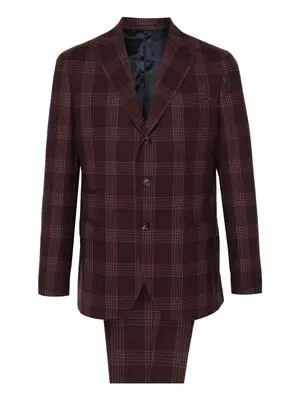 Eleventy Checkered Suit - Purple