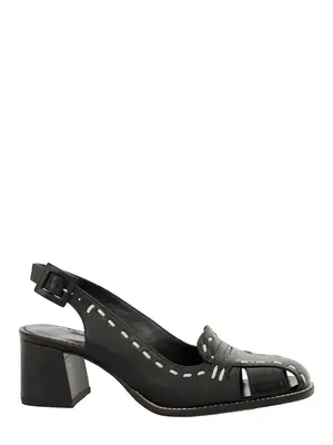 STUDIO CHOFAKIAN 45mm Charmont Slingback Pumps - Black